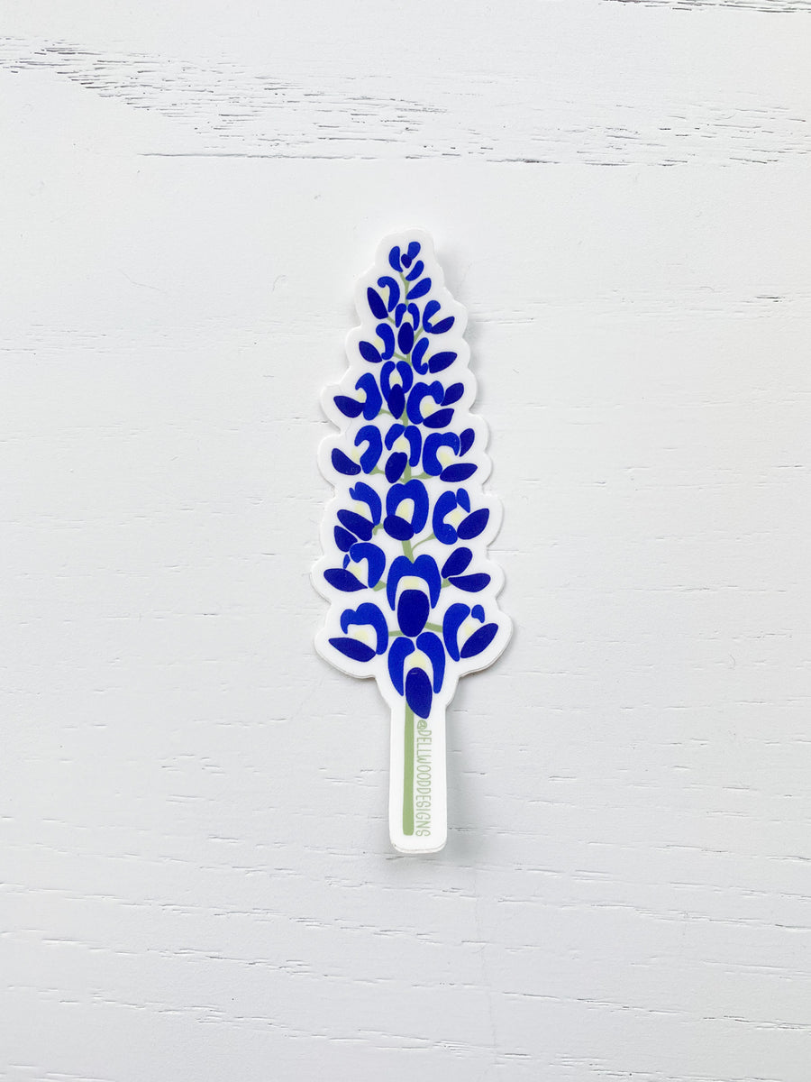 Bluebonnet Flower Sticker – Dellwood Designs